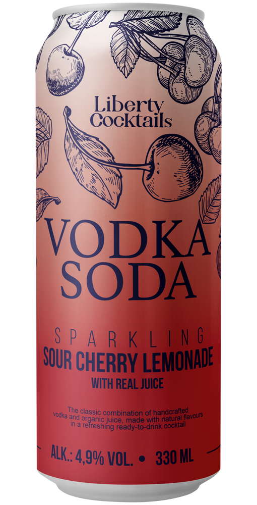 VODKA SODA with Sour Cherry - Liberty Cocktails